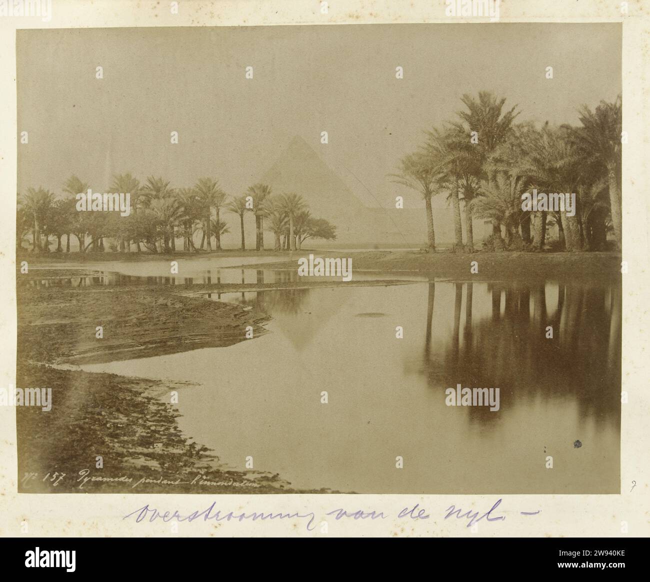 River De Nile comes outside his banks, c. 1890 - c. 1910 photograph A ...