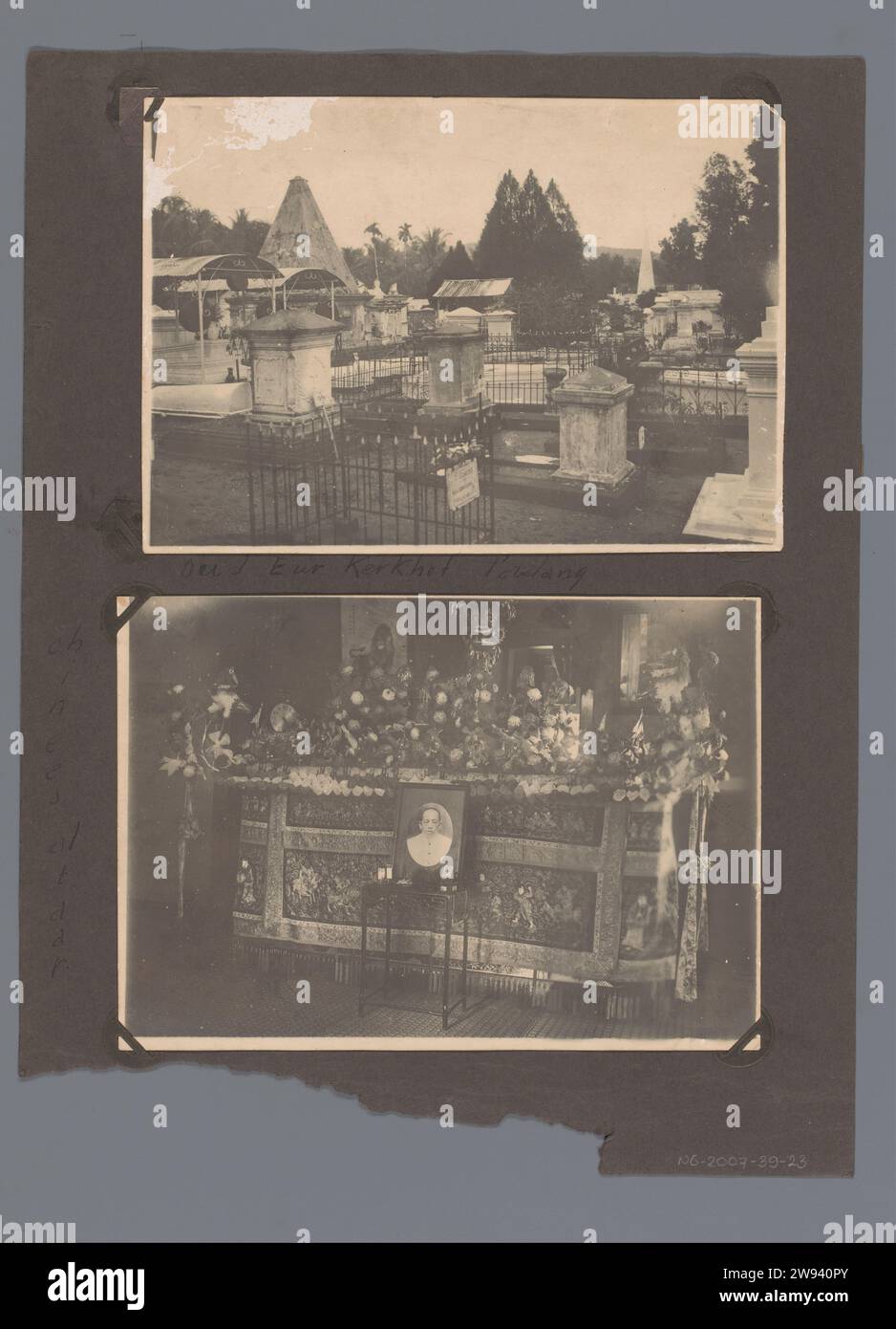 European cemetery in Padang and a Chinese altar, 1930 - 1939 photograph ...