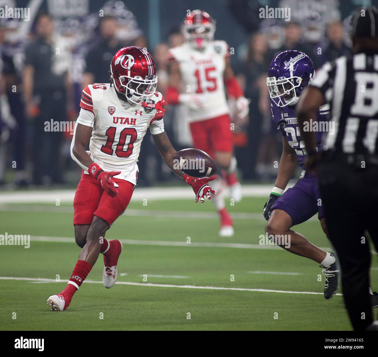 December 23, 2023 - Utah Utes wide receiver Money Parks #10 grabs a ...