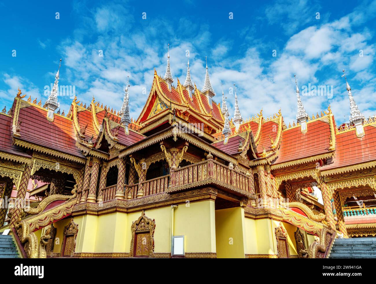 Beautiful buildings in ancient temples in Xishuangbanna, Yunnan, China ...