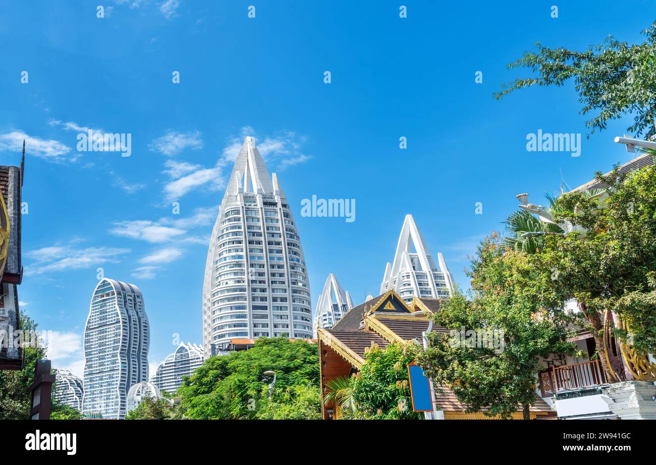 Southeast Asian style architecture in Xishuangbanna, Yunnan, China ...