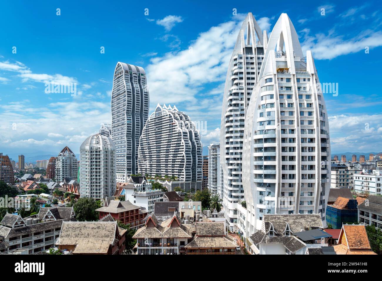 Southeast Asian style architecture in Xishuangbanna, Yunnan, China ...