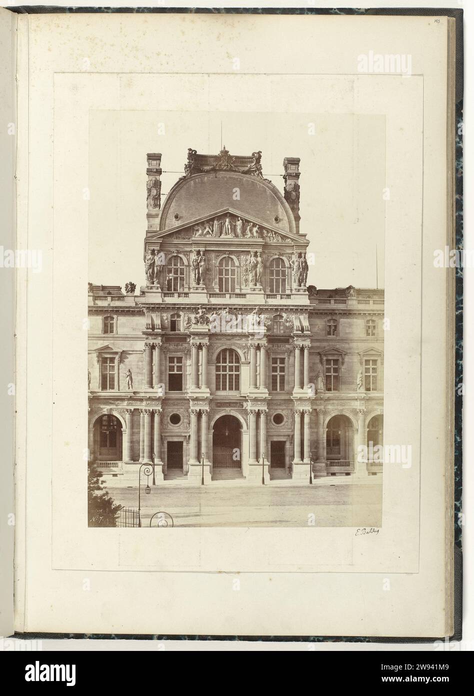 Pavilion Denon of the Louvre, c. 1857 photograph The bottom left is ...