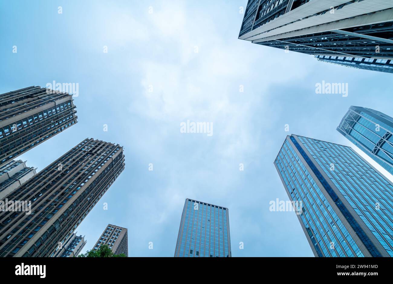 low angle view of skyscrapers in Changsha,China Stock Photo - Alamy