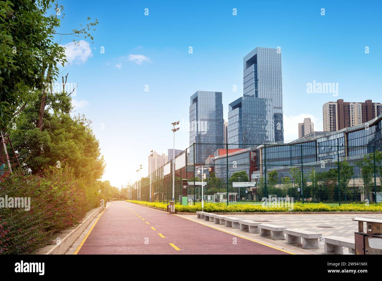 Skyscrapers in commercial areas, urban landscape, Changsha, China Stock ...