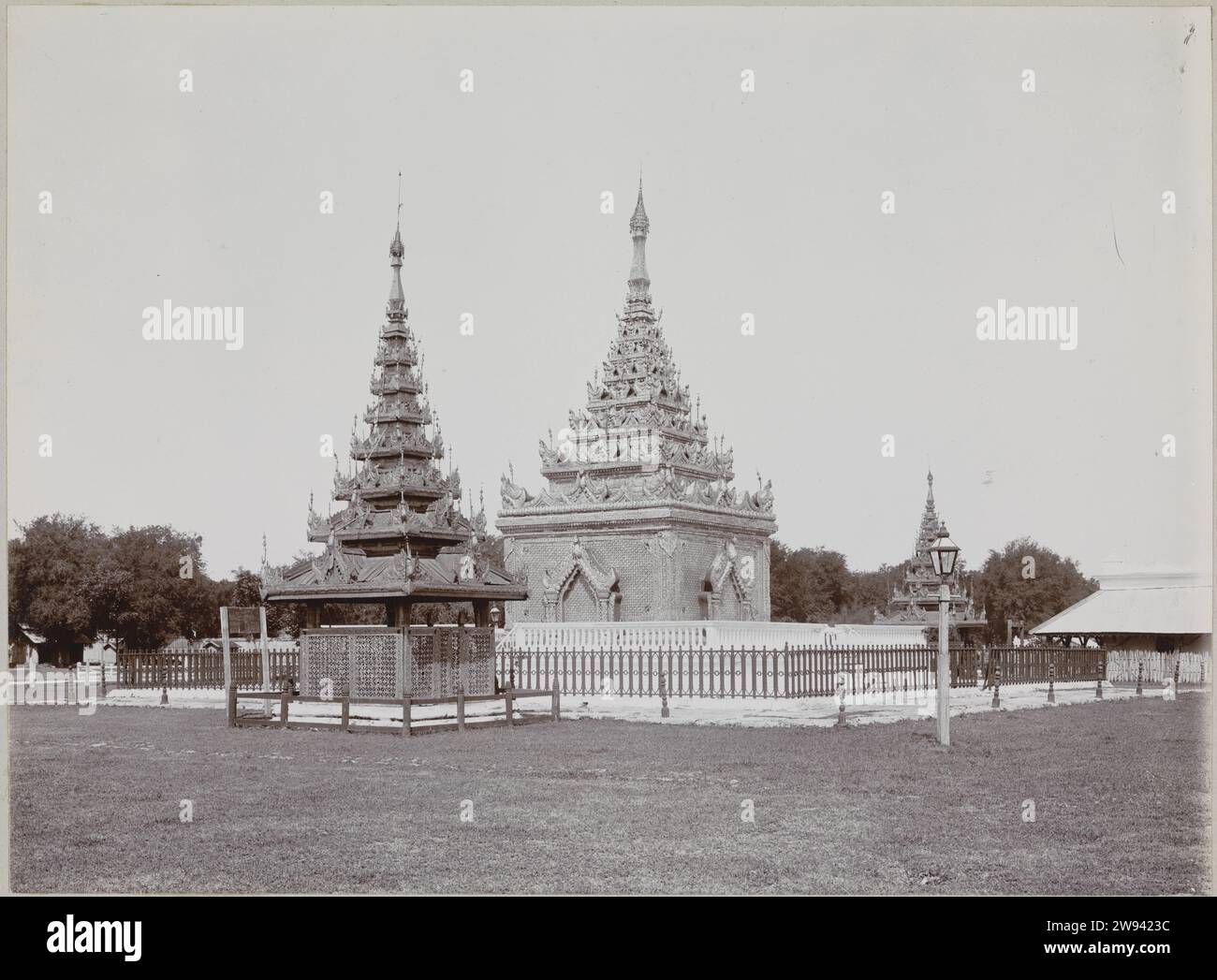 Tomb of King Mindon in the palace of Mandalay, Myanmar, c. 1895 - c ...