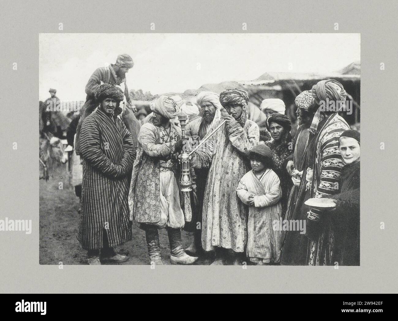 Street with people in Samarkand, c. 1895 - c. 1915 photomechanical ...