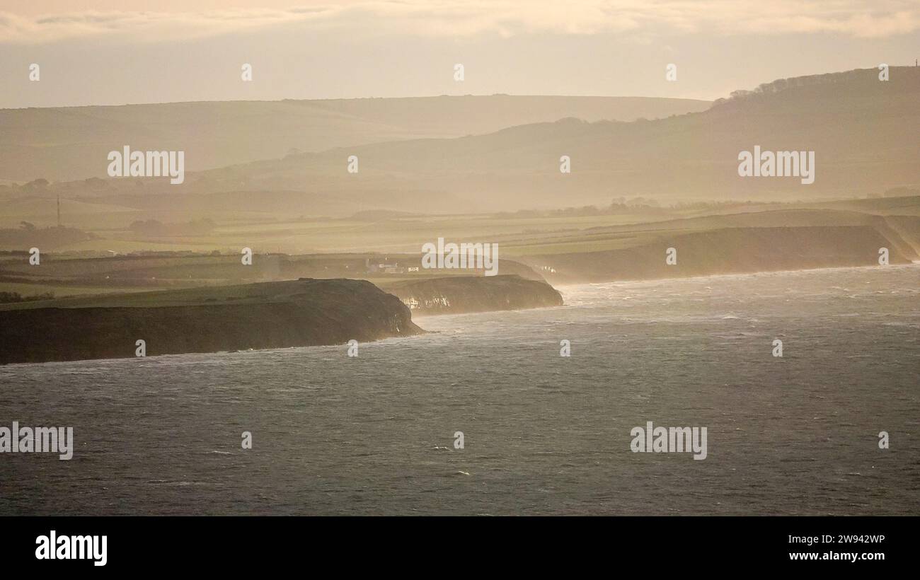 Tennyson Down, Totland. 23rd December 2023. A blustery start to the day ...