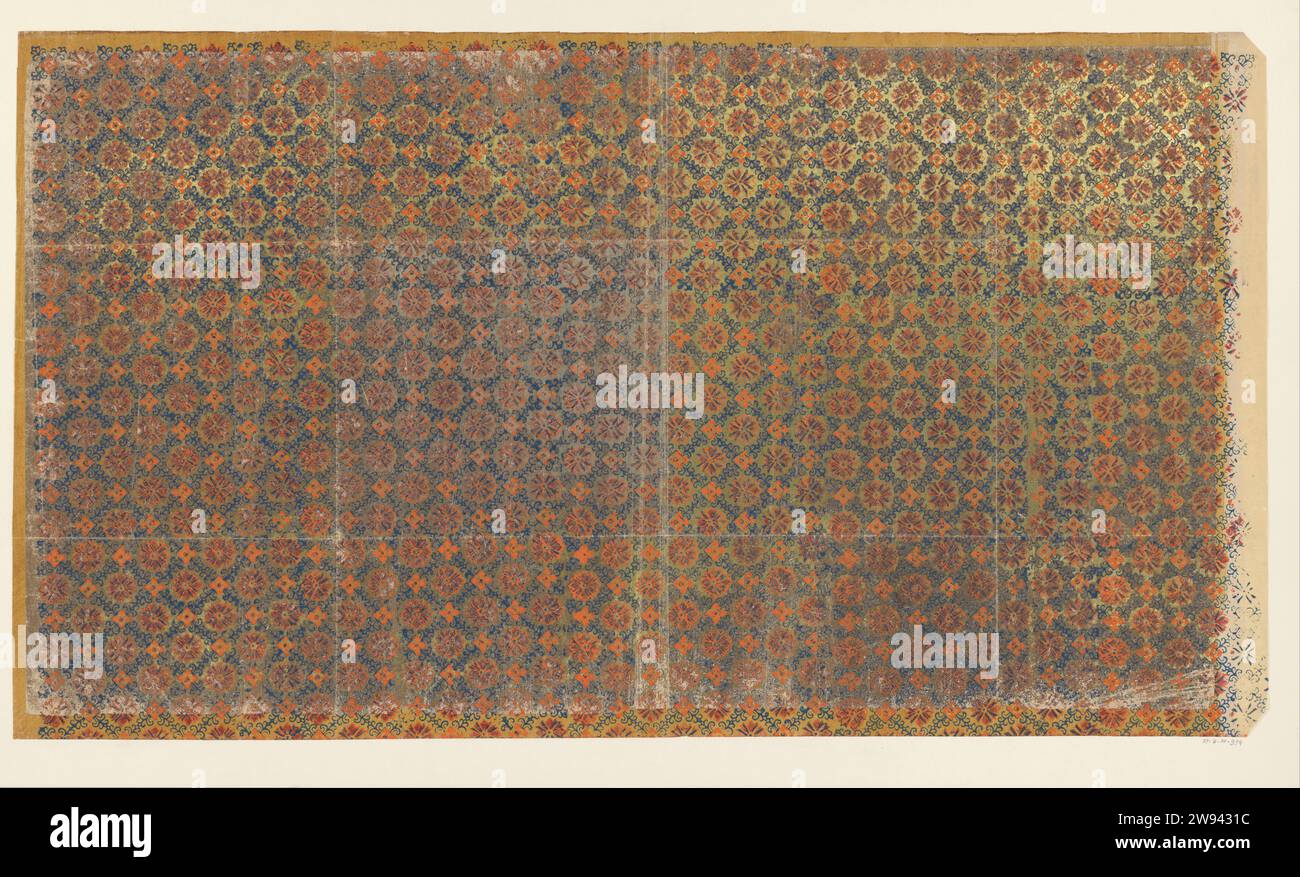 Leaf with windscreen pattern of tendrils with flower as field filling ...