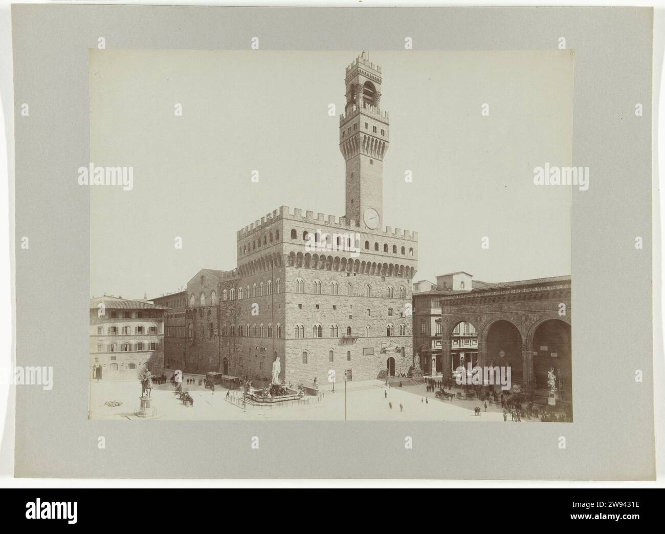 Piazza della Signoria in Florence, c. 1880 - c. 1904 photograph ...