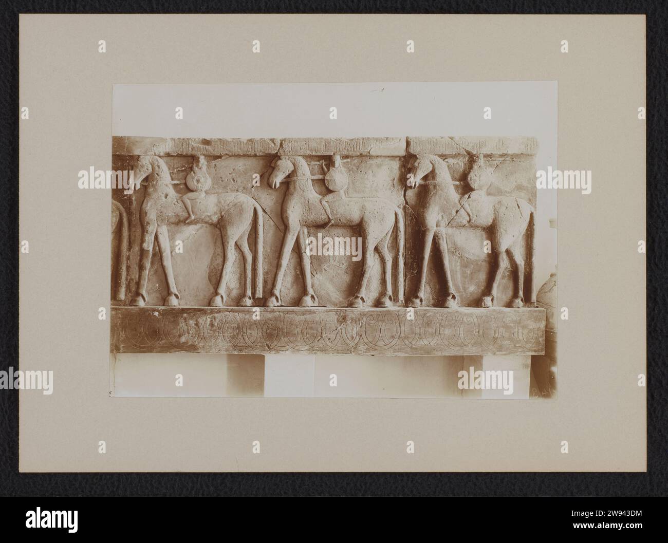 Frisian with warriors on horses, in a museum in Crete, c. 1895 - c ...
