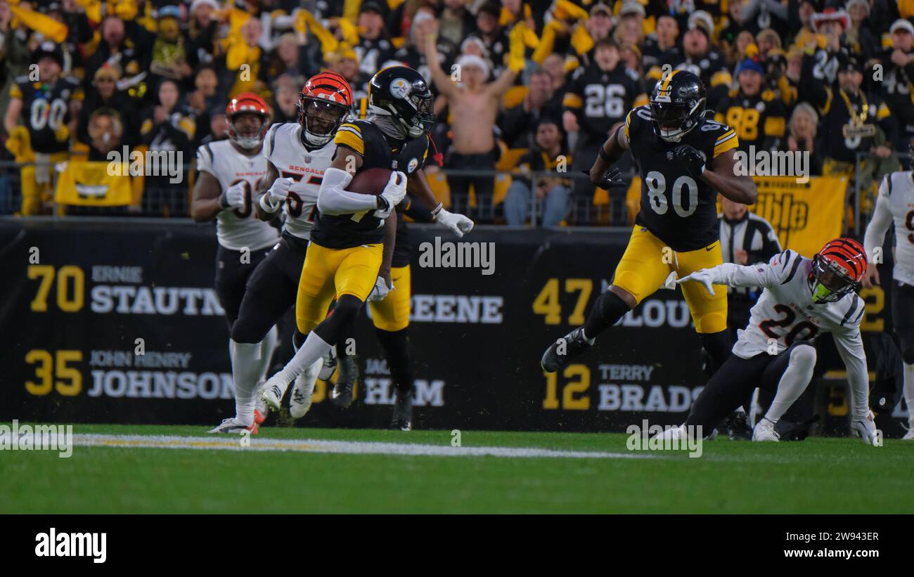 Pittsburgh, PA, USA. 23rd Dec, 2023. George Pickens #14 during the ...