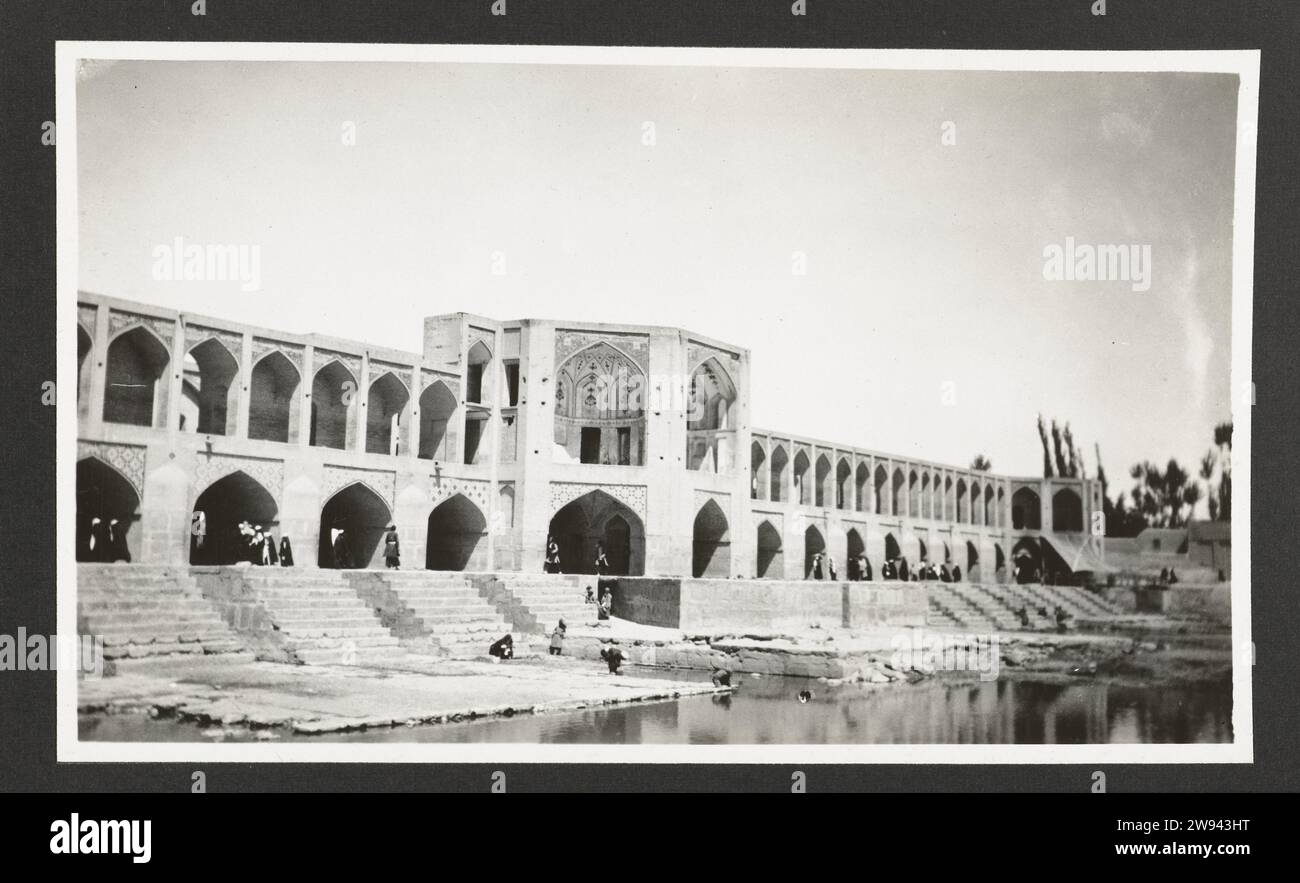 View of the bridge over Zendeh Rud, Isfahan, Persia, 1925 photograph ...