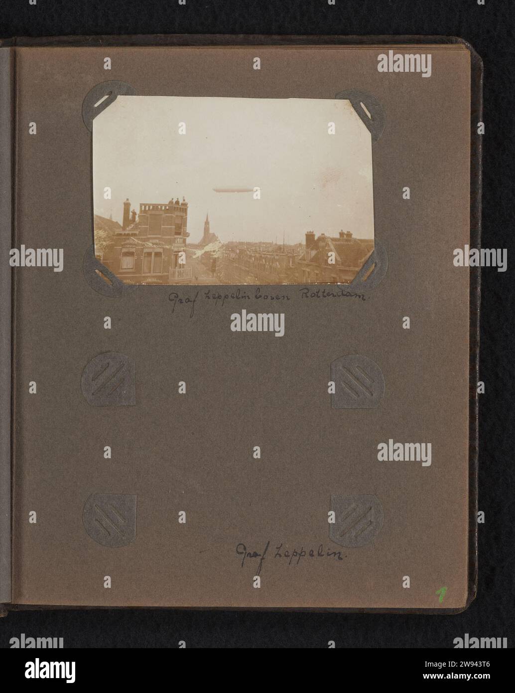 Graf Zeppelin above Rotterdam, 1929 photograph Album magazine with one ...