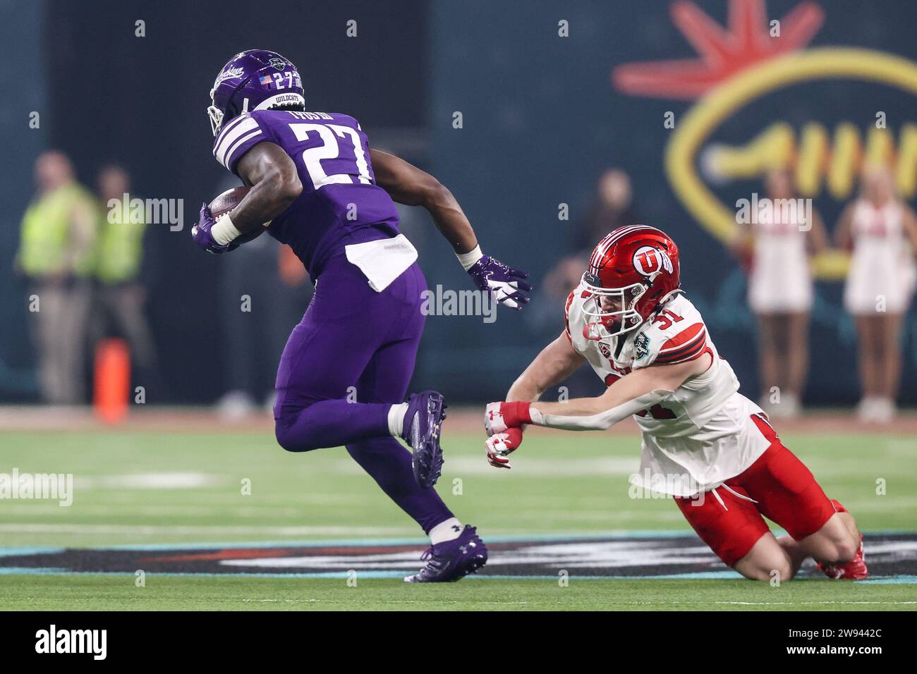 Las Vegas, NV, USA. 23rd Dec, 2023. Northwestern Wildcats running back ...