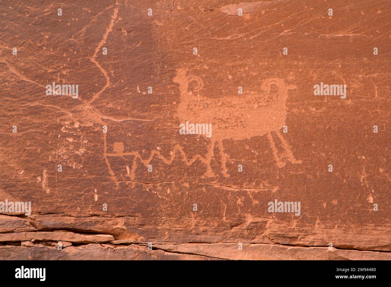 Petroglyphs at Utah Highway 279 Rock Art Site, Potash-Lower Colorado ...