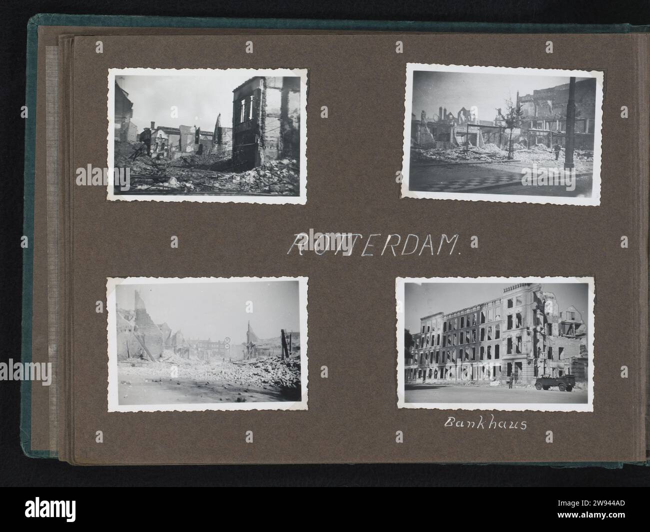 The bombarded Rotterdam, 1940 photograph Album magazine with four ...