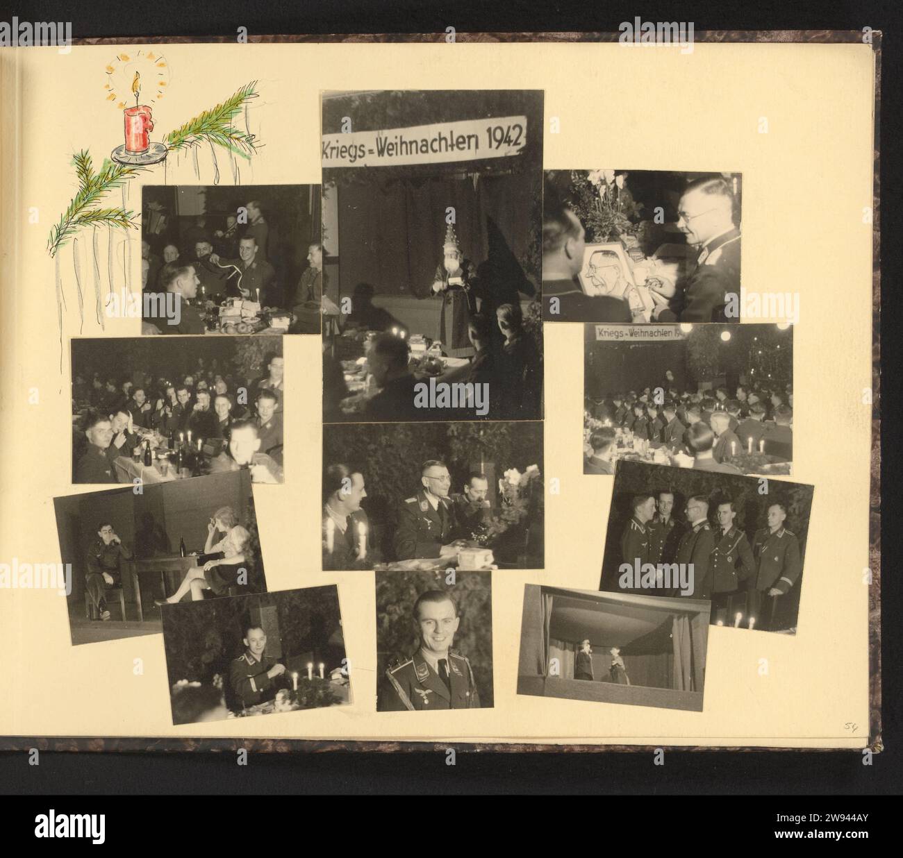 Christmas 1942, 1942 photograph Album magazine with a collage of eleven ...