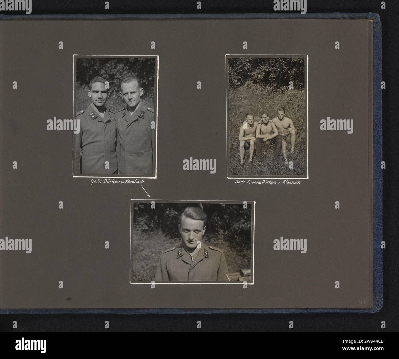 Portraits of German soldiers, 1940 photograph Album magazine with three ...