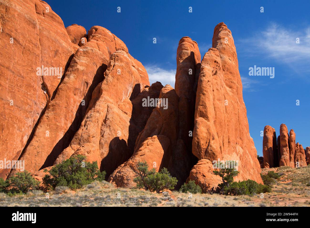 Sandstone outcrop along Broken Arch Trail, Arches National Park, Utah ...