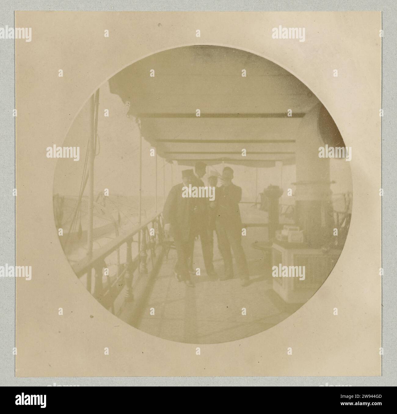 Four passengers at sea on board the Hohenzollern, 1889 photograph ...