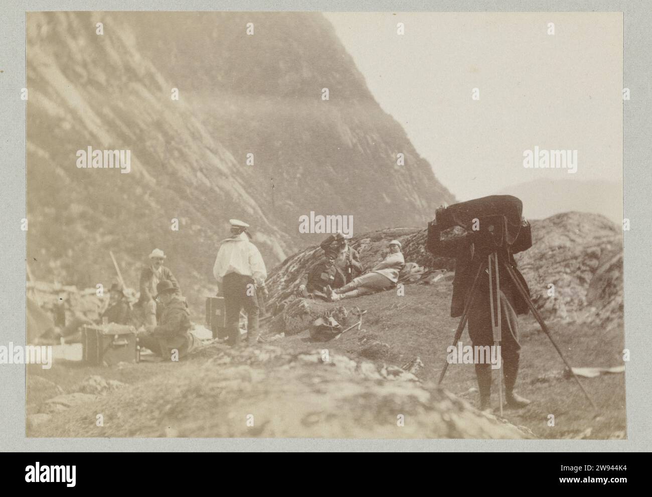 Group of men rest in the Norwegian landscape, 1889 photograph Norway ...