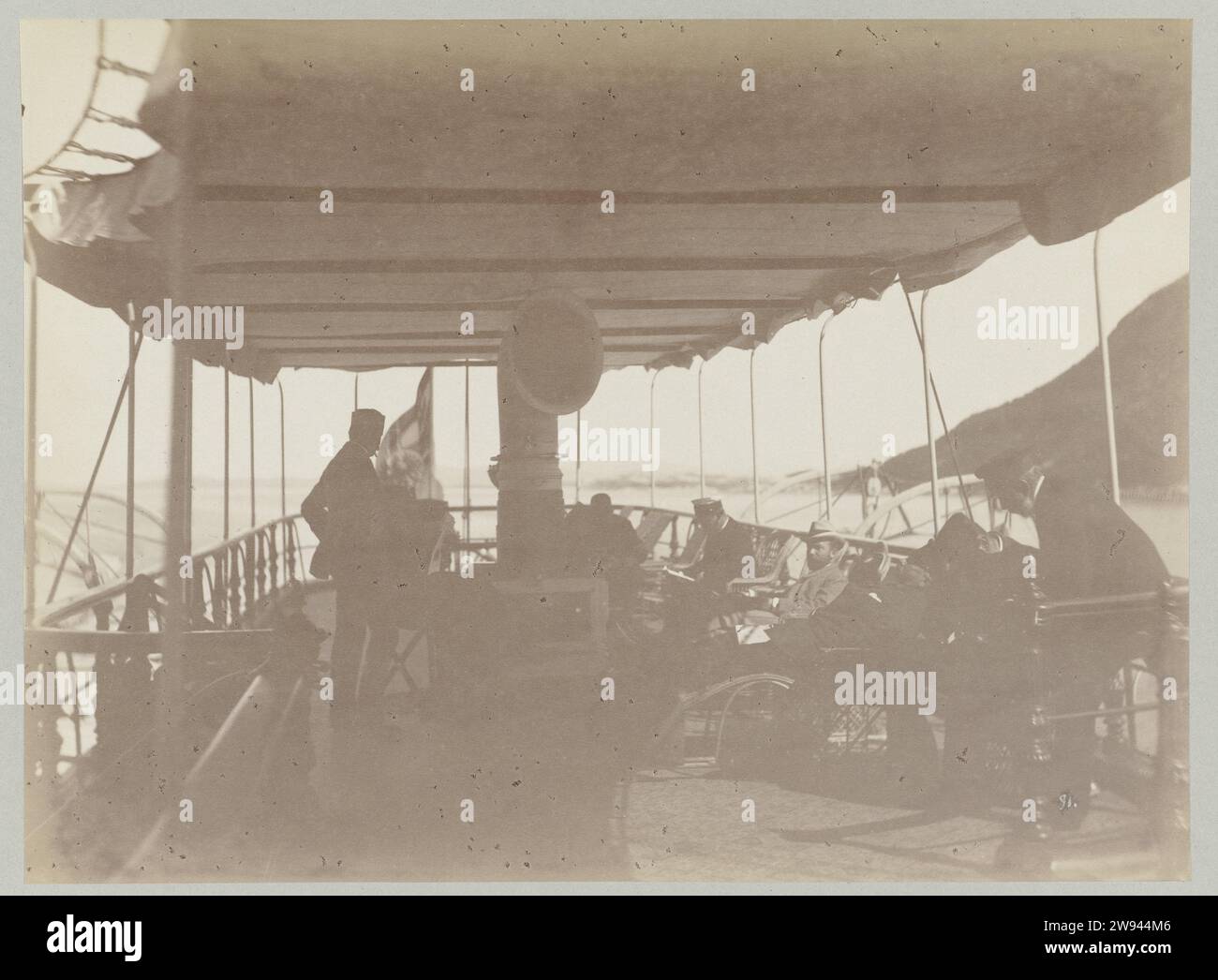 Company on board the Raderboot De Hohenzollern, 1889 photograph Norway ...