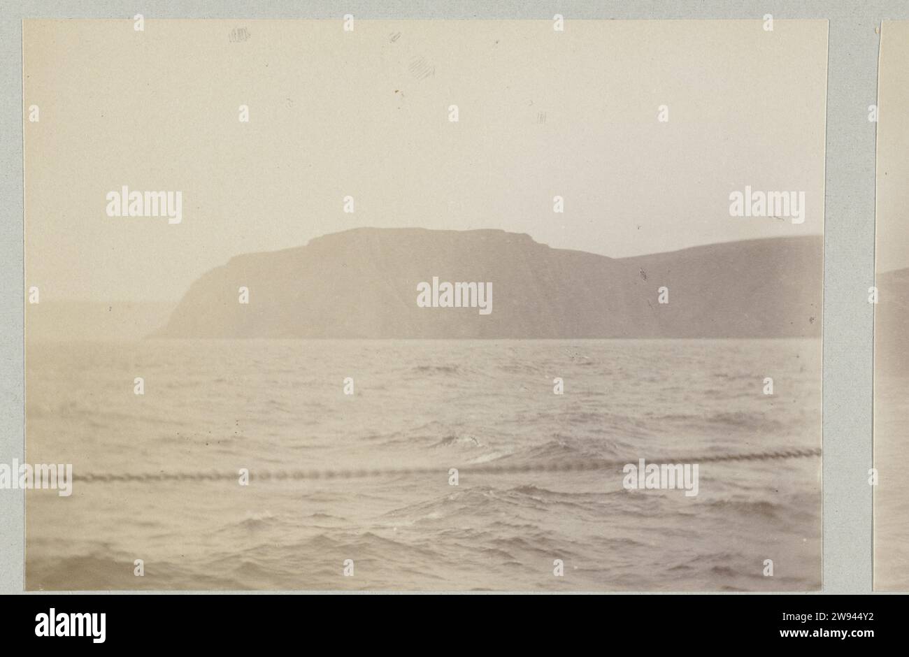 View by sea from a ship, 1889 photograph Norway paper. cardboard ...