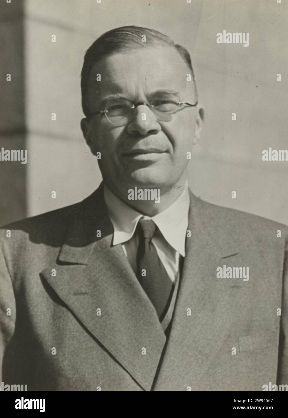 Hubertus J. van Mook, Minister of Colonies, 1940 - 1945 photograph ...