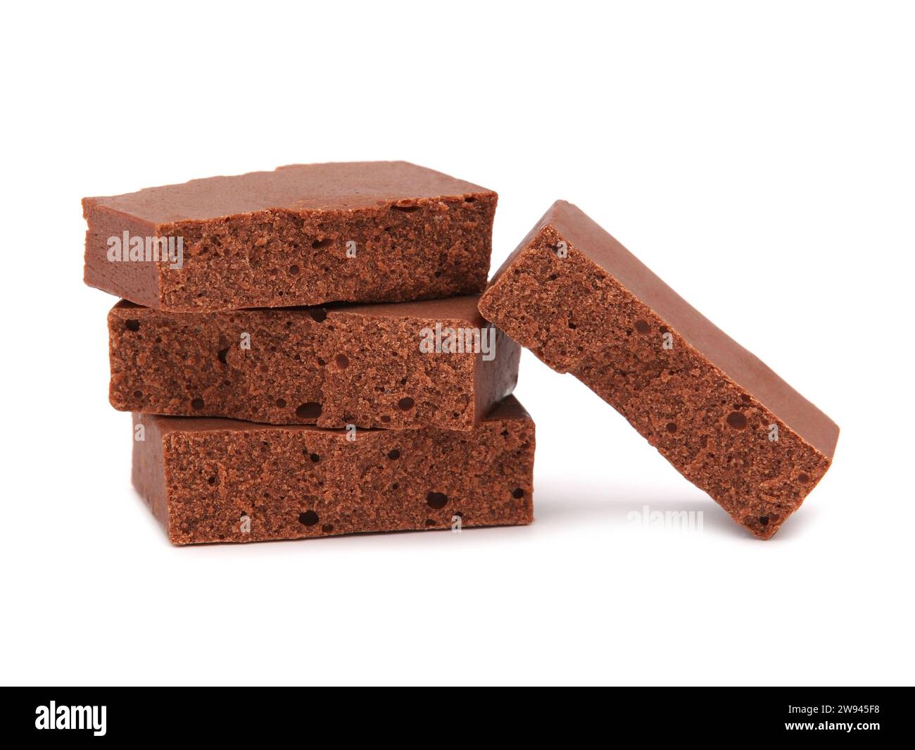 Cocoa powdered milk bar isolated on white Stock Photo - Alamy