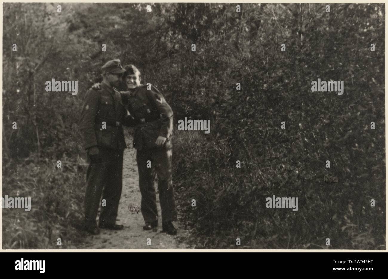 Two friendly German soldiers, 1940 - 1945 photograph Two friendly ...