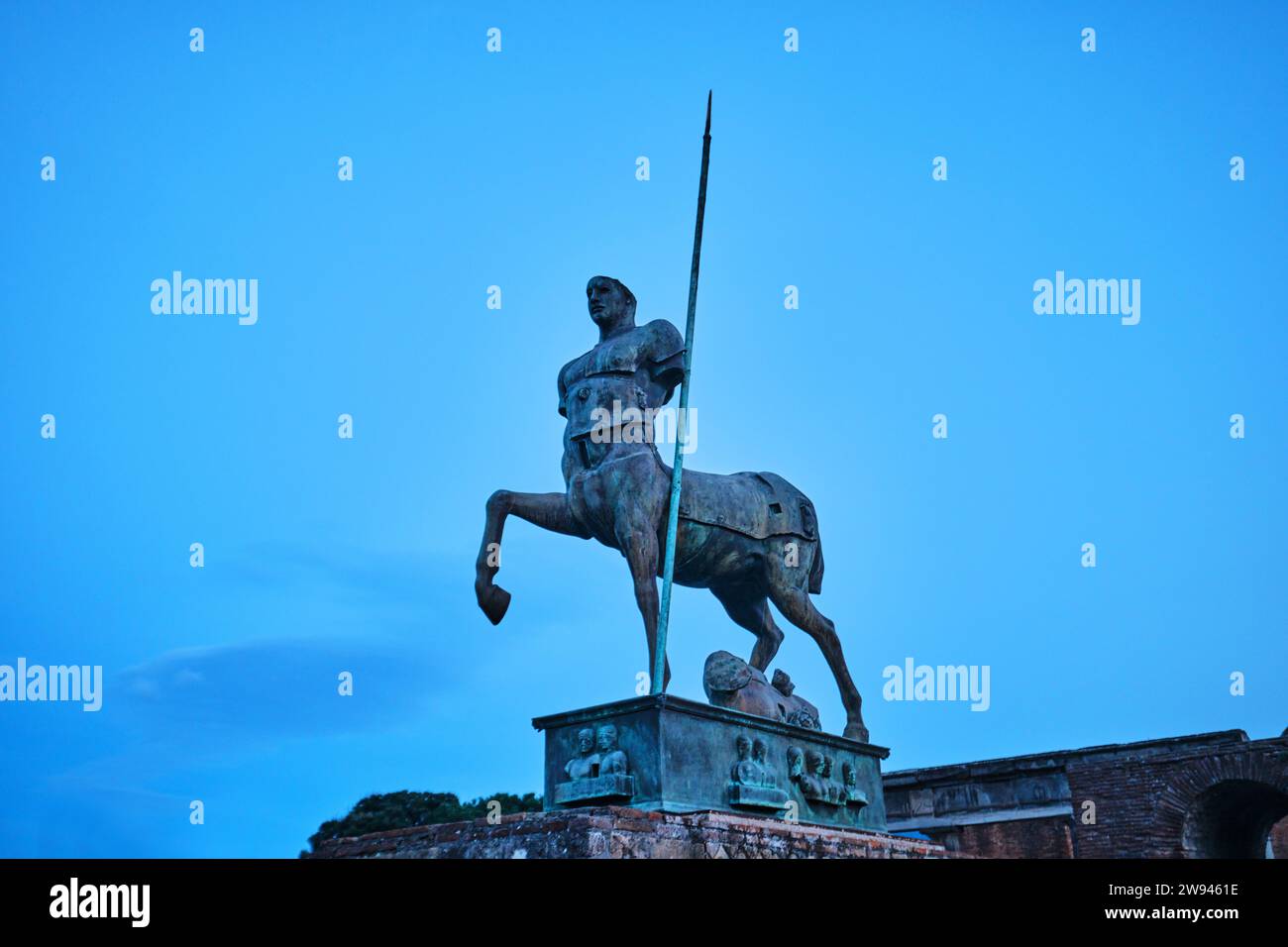Naples, Italy - November 8 2023: Centaur bronze sculpture by Igor ...