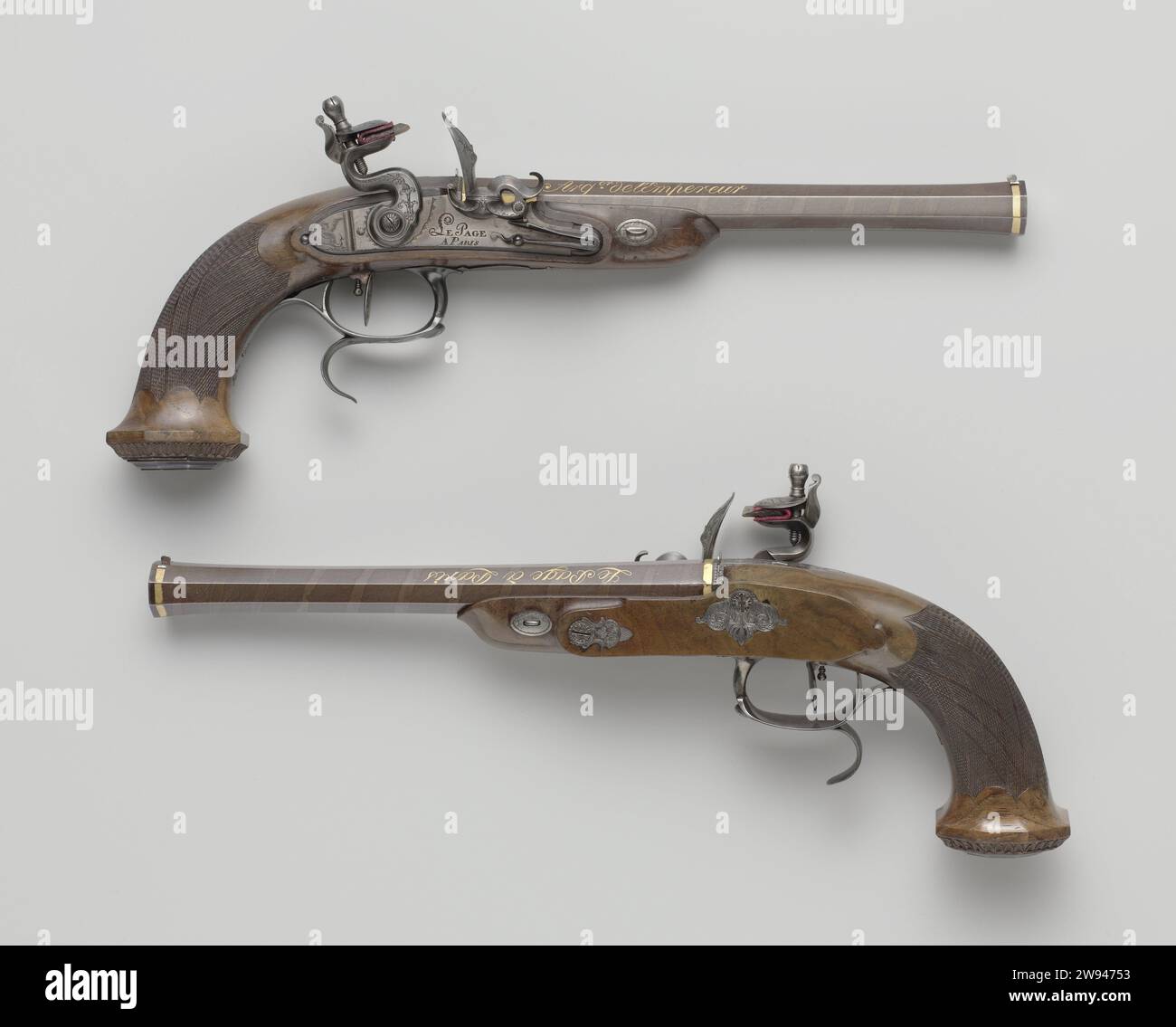 Flint gun with battery lock, 1808 flintlock pistol Flint gun with ...