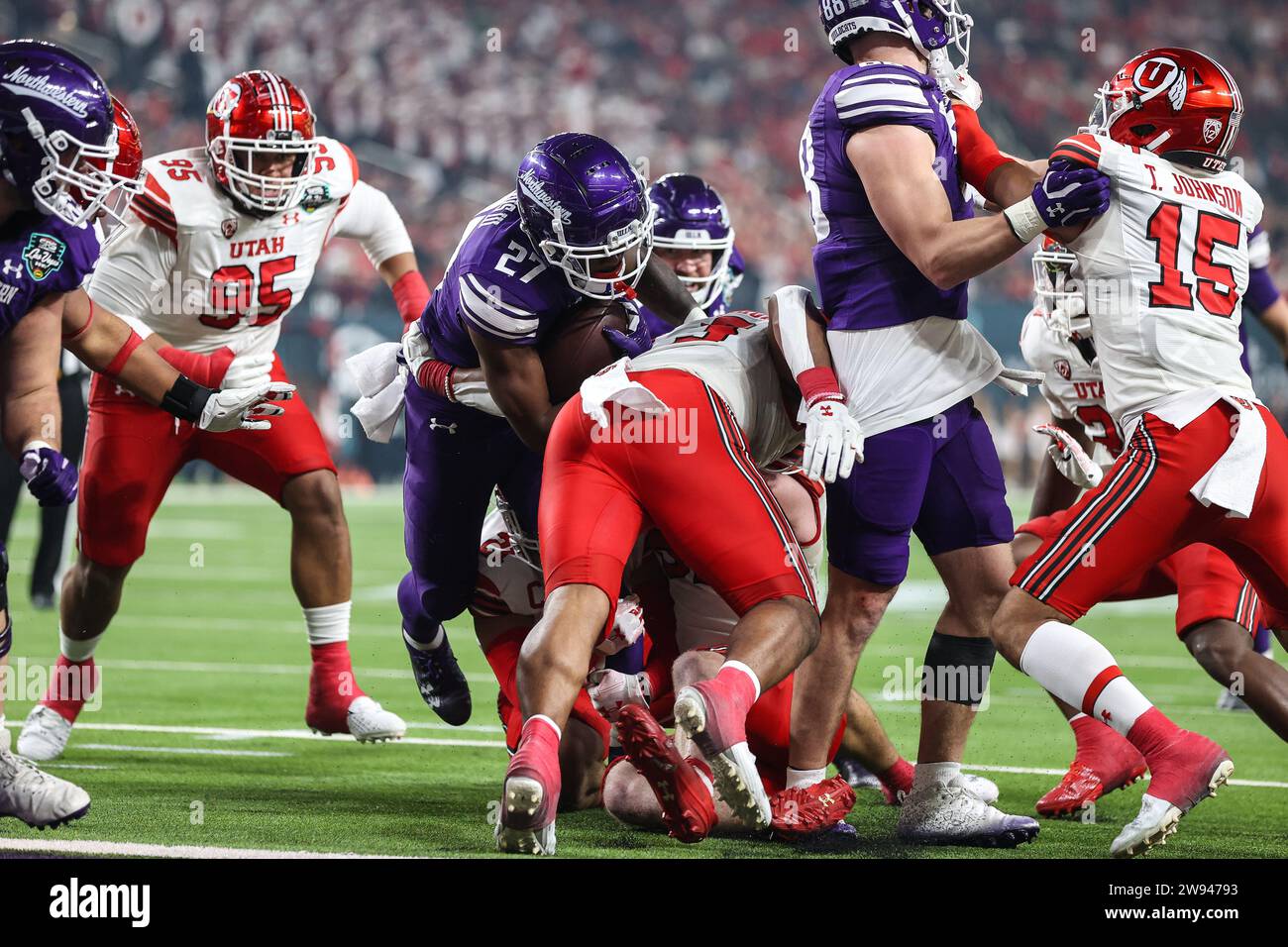 Las Vegas, NV, USA. 23rd Dec, 2023. Northwestern Wildcats running back ...