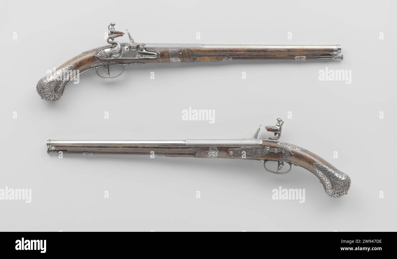Flint gun from Tromp, c. 1665 flintlock pistol Brescian gun, part of ...
