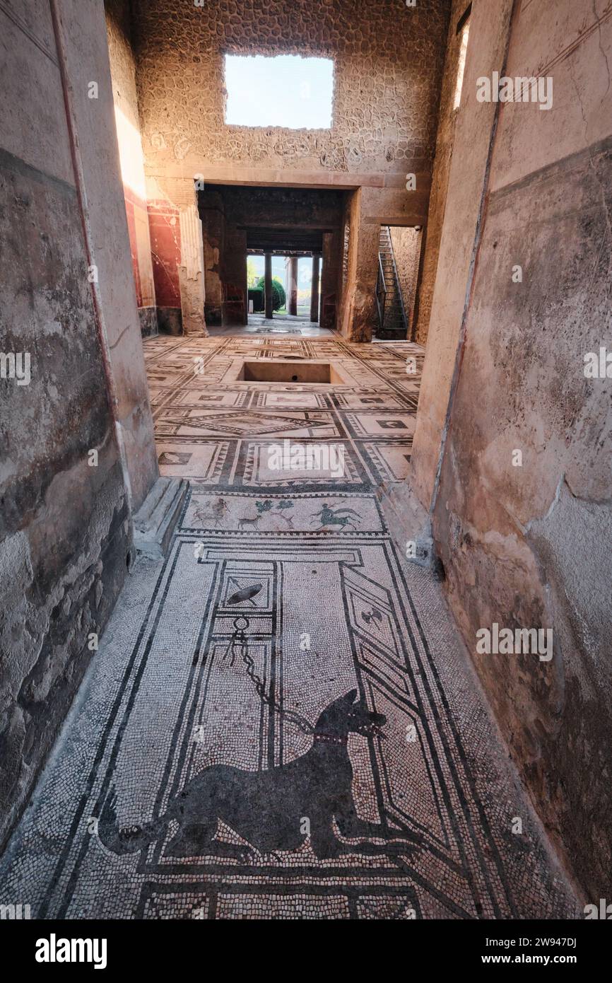 Naples, Italy - November 8 2023: House of the Tragic Poet entrance ...