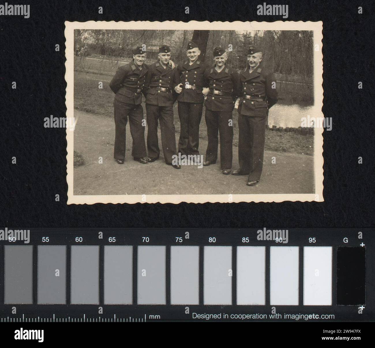 Five sailors in a park, 1940 - 1943 photograph Five German sailors in ...