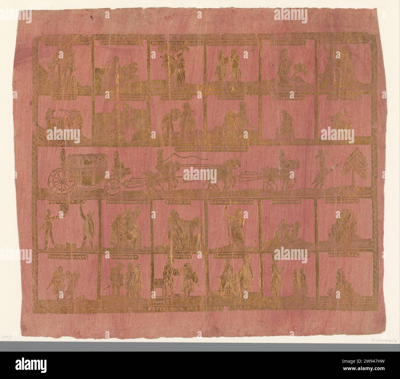 Leaf with five rows of performances with Bonaparte's travel car in the ...