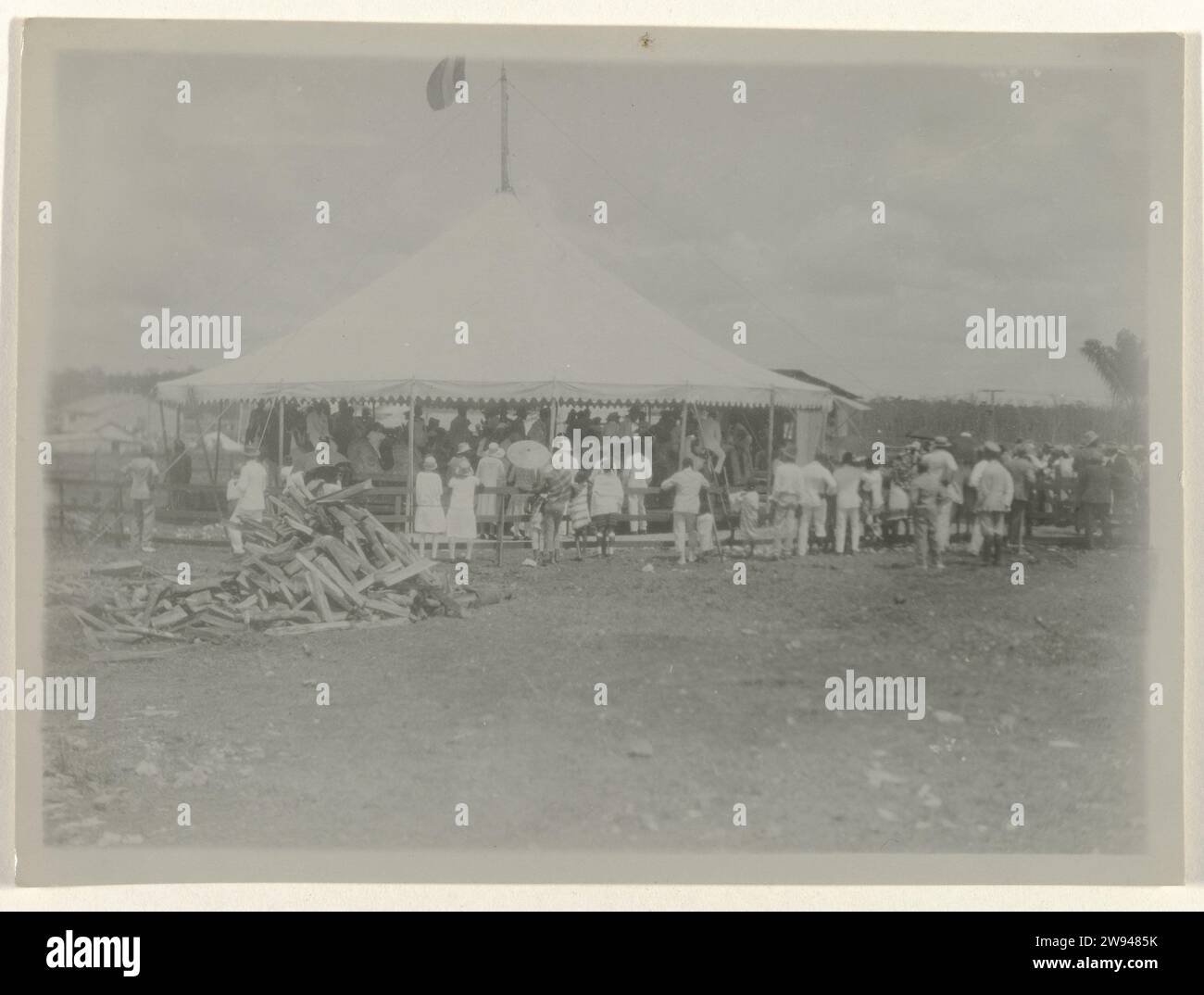 Festivities in Moengo in a tent, 1929 - 1930 photograph Suriname ...