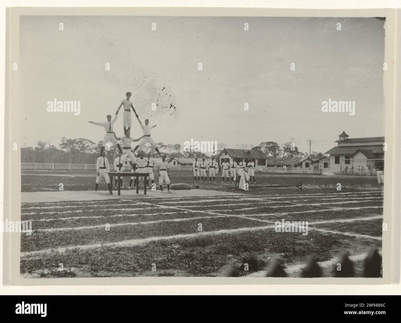 Gymnastics demonstration in Moengo, 1929 - 1930 photograph Suriname ...