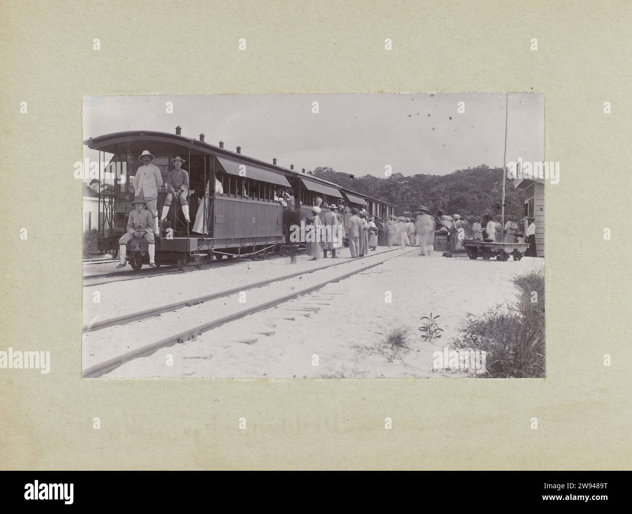 Train at Stationtje, 1905 - 1910 photograph Arrival of a train at a ...