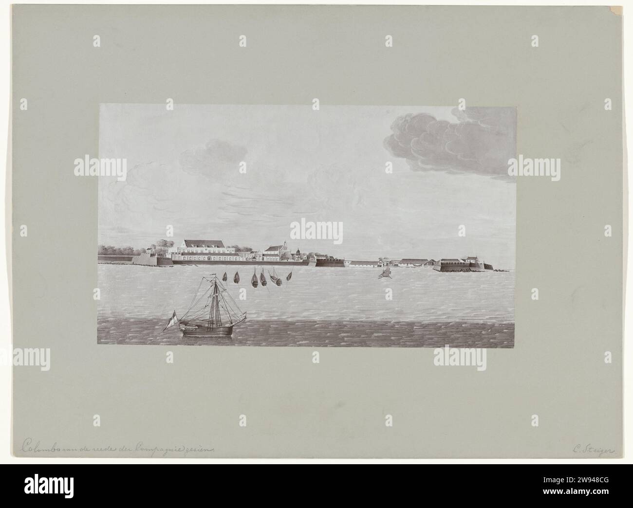 Colombo van de Reede der Compagnie Seen by C. Steiger, Hübner & Van ...