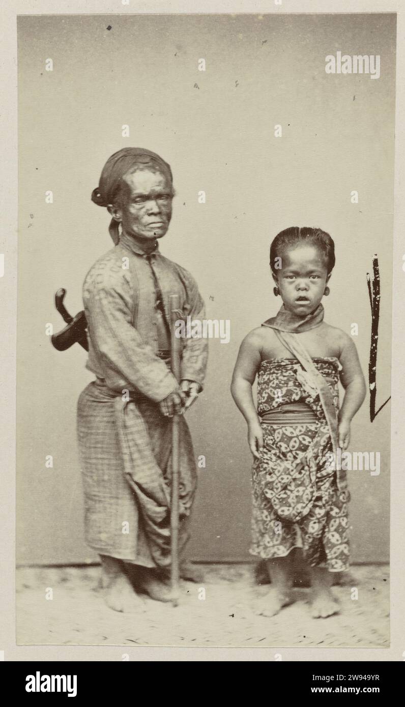 Portrait of two small people, 1860 - 1880 photograph Studio portrait of ...
