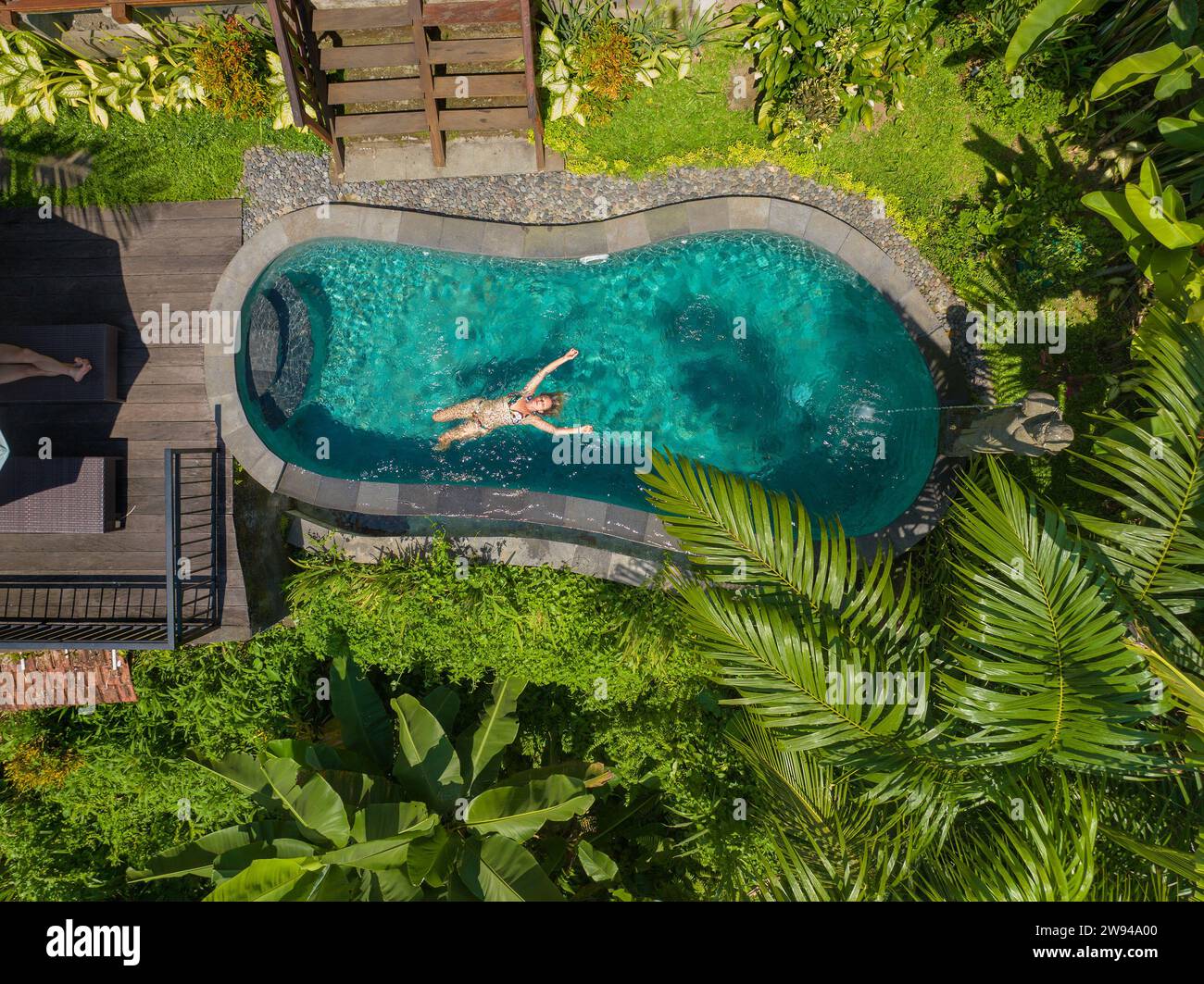 Aerial view water reflection woman hi-res stock photography and images ...