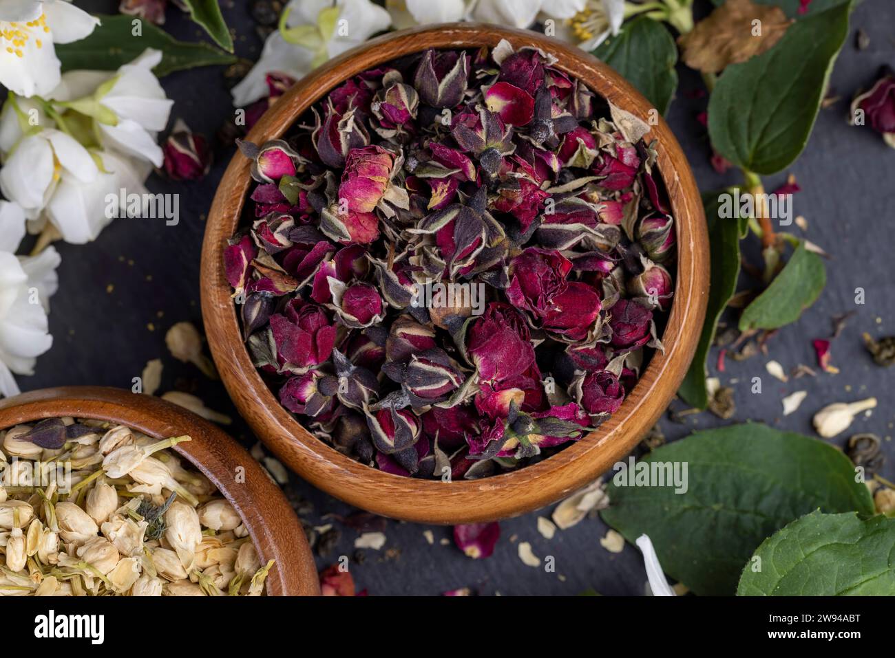 dried red rose for adding and making tea, rose flowers that are used to ...