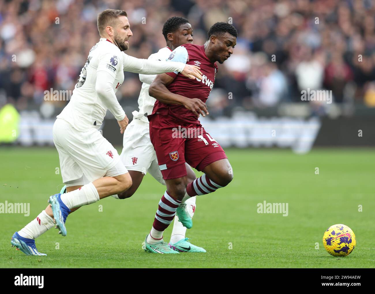 London, UK. 23rd Dec, 2023. Mohammed Kudus of West Ham United is ...