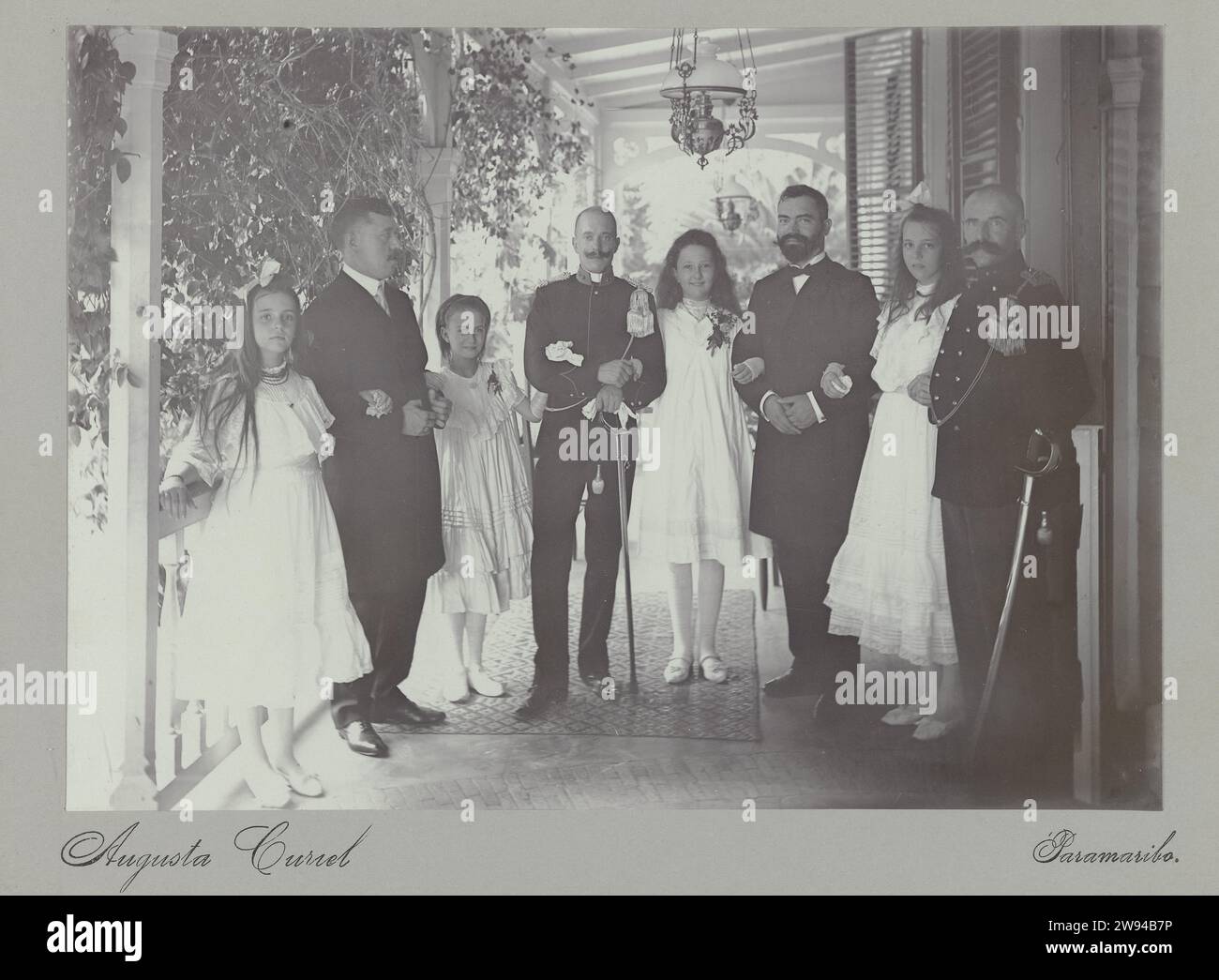 Wedding in Paramaribo, 1903 - 1908 photograph A group of festively ...