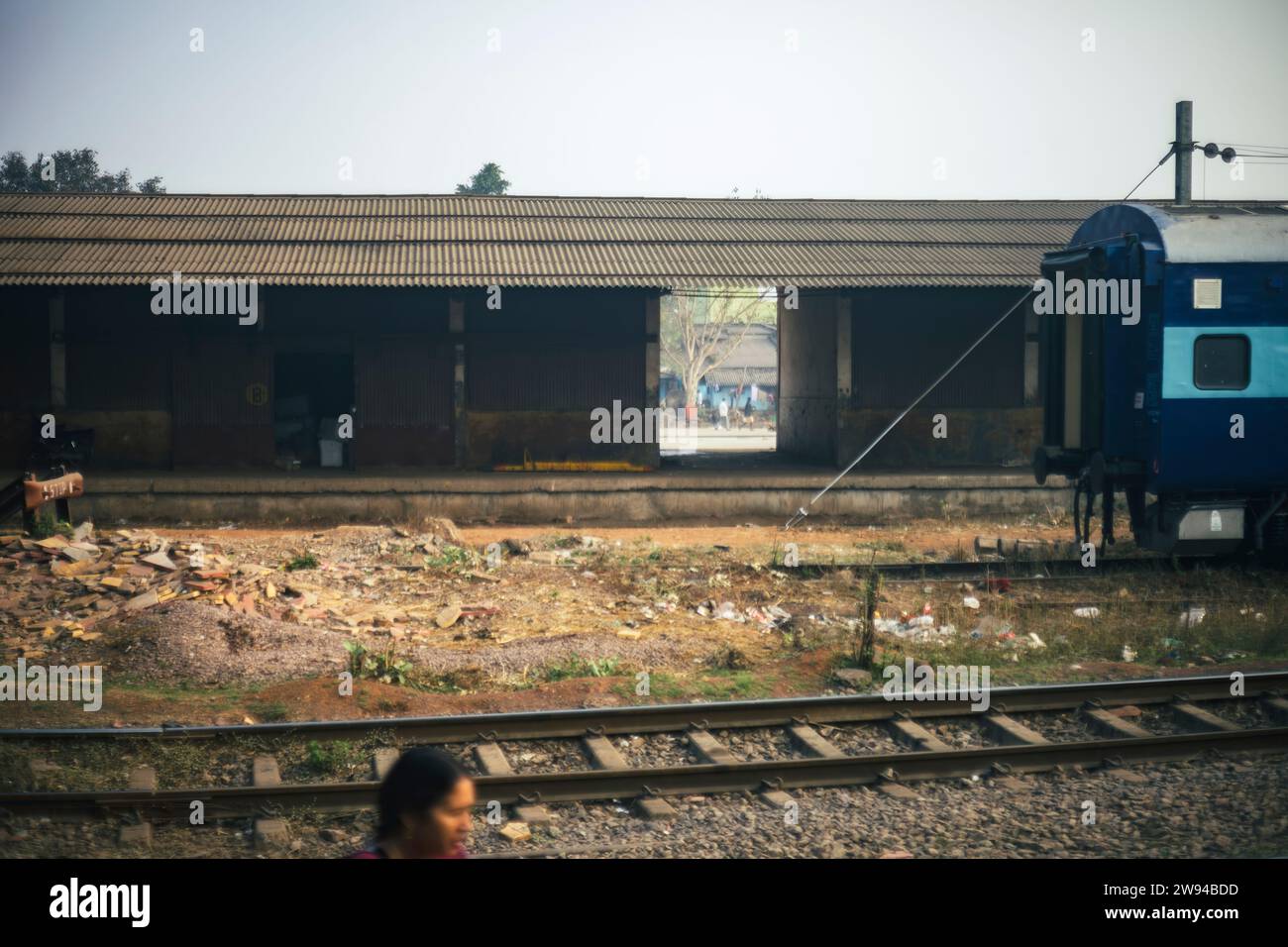 Warehouse or big storage rooms for goods in a Railway station. Railway ...