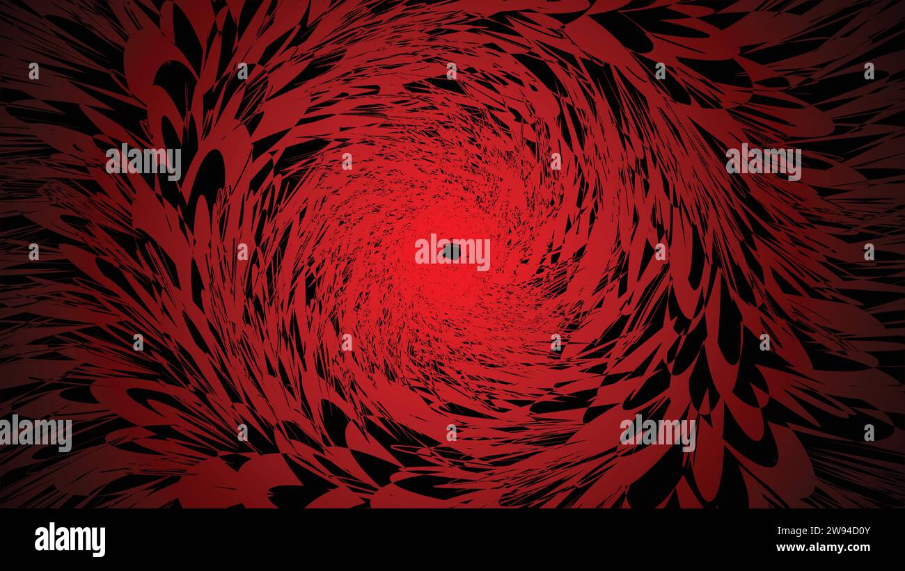 Black and red spiral background, swirling radial pattern, abstract ...