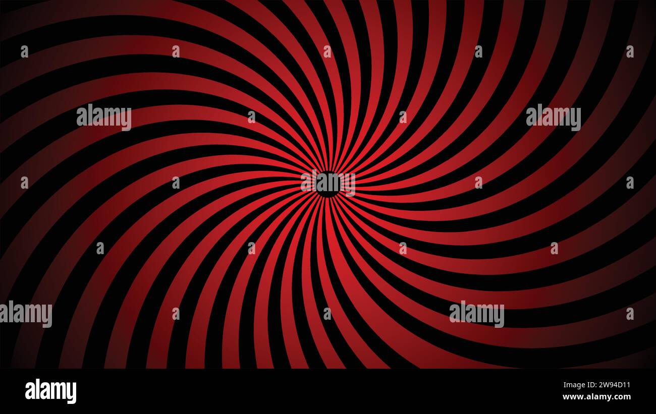 Black and red spiral background, swirling radial pattern, abstract ...